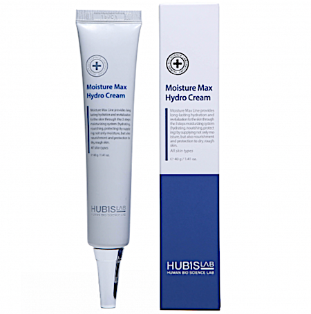 HUBISLAB MOISTURE MAX HYDRO DRĖKINAMASIS VEIDO KREMAS, 40 G – EdiDerma
